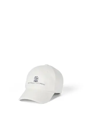 Brunello Cucinelli Hopsack Baseball Cap - Off-white