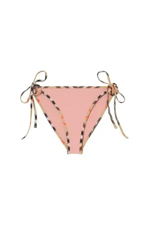 Burberry Check Trim Bikini Briefs - Begonia Pink
