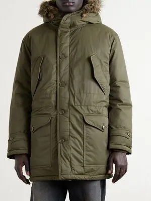 Ralph Lauren Plush-trimmed Padded Shell Hooded Parka