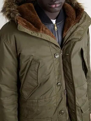 Ralph Lauren Plush-trimmed Padded Shell Hooded Parka