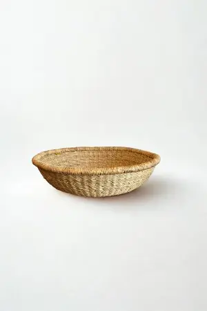 MBARE Handwoven Large Large Tray Basket - Natural