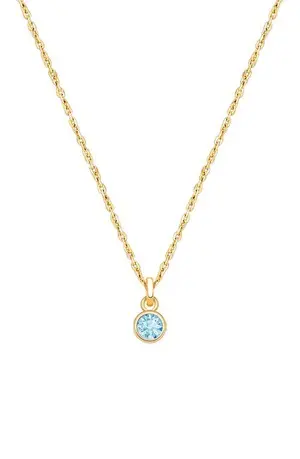 TINY BLESSINGS 14k Gold Birthstone Necklace - March