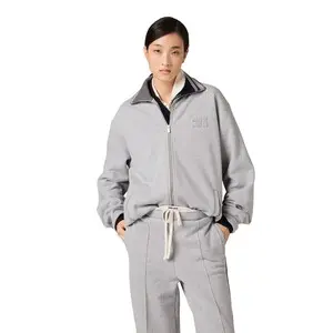 Miu Miu Zippered Cotton Fleece Jacket