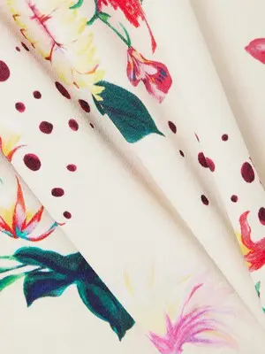 Rabanne Floral-print Jersey Midi Skirt