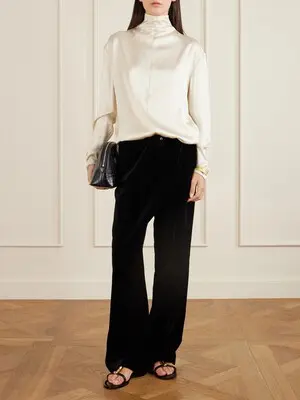 COLLEEN ALLEN Cotton-velvet Relaxed Fit Pants