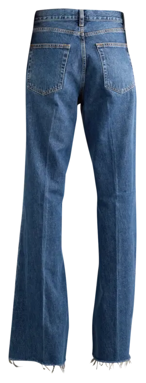FRAME The Lax Distressed Flared Jeans - Blue