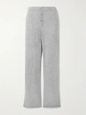 Eterne Cruz Cashmere Wide-leg Pants - Gray