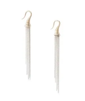 LOREN STEWART Tassel Fringed Sterling-silver And 14-karat Earrings - Gold