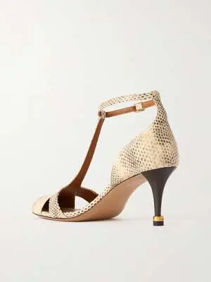 Chloé Cleia 70 Snake-effect Leather Pumps - Snake Print