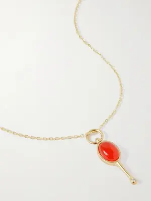 LOREN STEWART Stellar Key Opal Necklace - Orange