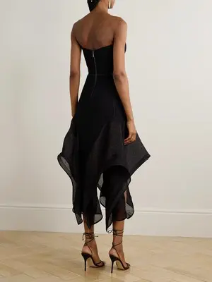 Maticevski Sybil Strapless Asymmetric Dress