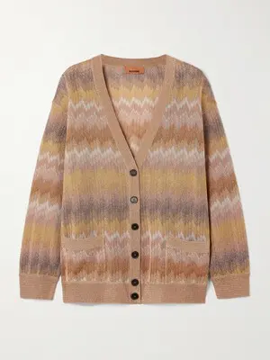 Missoni Metallic Crochet-knit Cardigan