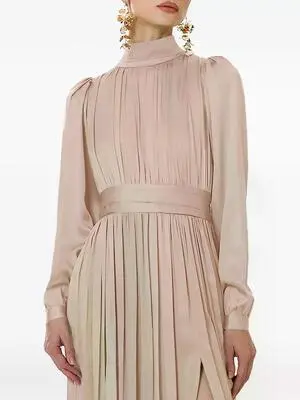FRAMBOISE Otello Pleated Midi Dress