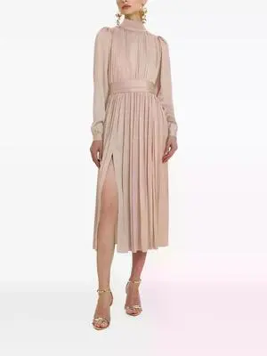 FRAMBOISE Otello Pleated Midi Dress