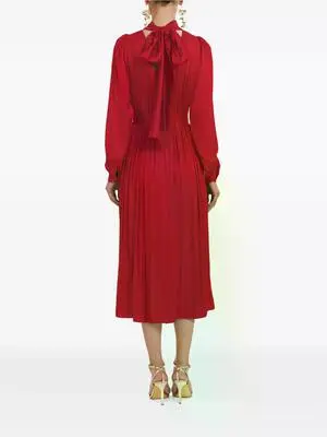 FRAMBOISE Otello Long-sleeve Midi Dress - Red