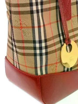 Burberry 1990-2000s Check Canvas Tote Bag