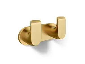 KOHLER Avid Double Robe Hook - Vibrant Brushed Moderne Brass