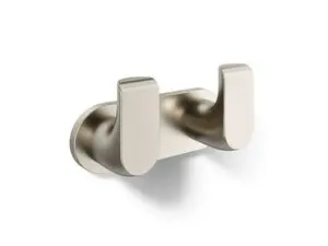 KOHLER Avid Double Robe Hook Vibrant Brushed Nickel