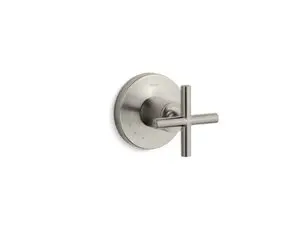 KOHLER Purist Mastershower Volume Control Valve Trim With Cross Handle - Vibrant Brushed Nickel