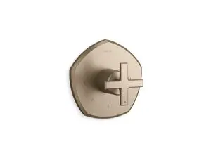 KOHLER Occasion MasterShower Temperature Control Valve Trim With Cross Handle Vibrant Brushed Bronze