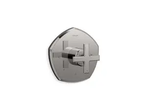 KOHLER Occasion MasterShower Temperature Control Valve Trim With Cross Handle Vibrant Titanium