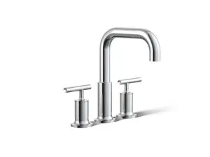KOHLER Purist Deck-mount Bath Faucet Trim With Lever Handles - Polished Chrome