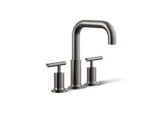 KOHLER Purist Deck-mount Bath Faucet Trim With Lever Handles - Vibrant Titanium