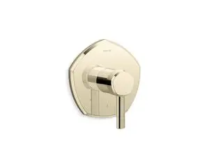 KOHLER Occasion Mastershower Temperature Control Valve Trim With Lever Handle - Vibrant French Gold