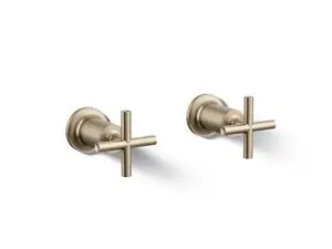 KOHLER Purist Deck- Or Wall-mount Bath Faucet Handle Trim With Cross Design - Vibrant Brushed Bronze