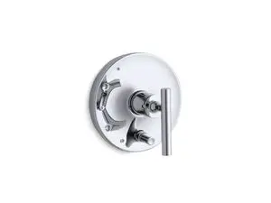 KOHLER Purist Rite-temp Valve Trim With Push-button Diverter And Lever Handle - Polished Chrome