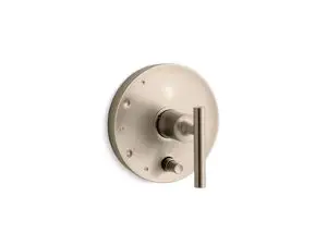 KOHLER Purist Rite-temp Valve Trim With Push-button Diverter And Lever Handle - Vibrant Brushed Bronze