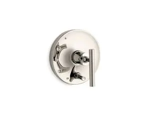 KOHLER Purist Rite-temp Valve Trim With Push-button Diverter And Lever Handle - Vibrant Polished Nickel