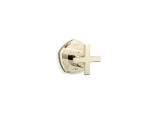 KOHLER Occasion Mastershower Volume Control Valve Trim With Cross Handle - Vibrant French Gold