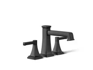 KOHLER Riff Deck-mount Bath Faucet Trim With Diverter Matte Black