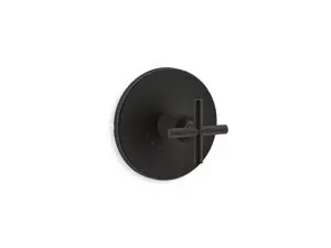 KOHLER Purist Mastershower Temperature Control Valve Trim With Cross Handle - Matte Black