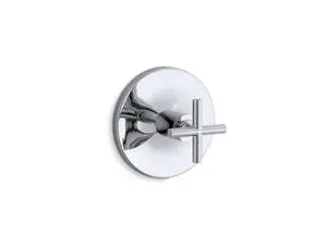 KOHLER Purist Mastershower Temperature Control Valve Trim With Cross Handle - Polished Chrome