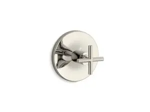 KOHLER Purist MasterShower Temperature Control Valve Trim With Cross Handle Vibrant Polished Nickel
