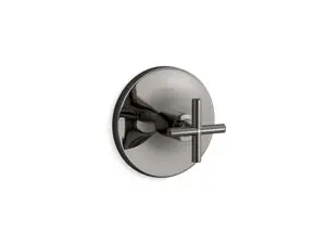 KOHLER Purist Mastershower Temperature Control Valve Trim With Cross Handle - Vibrant Titanium
