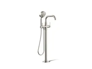 KOHLER Castia Studio Mcgee Floor-mount Bath Filler Trim With Handshower - Vibrant Polished Nickel