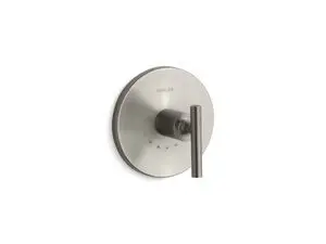 KOHLER Purist Mastershower Temperature Control Valve Trim With Lever Handle - Vibrant Brushed Nickel