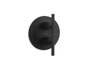 KOHLER Purist Mastershower Temperature And Volume Control Valve Trim - Matte Black