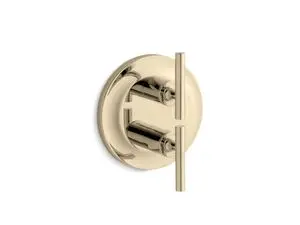 KOHLER Purist Mastershower Temperature And Volume Control Valve Trim - Vibrant French Gold