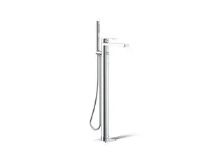 KOHLER Parallel Floor-mount Bath Filler Trim With Handshower - Polished Chrome