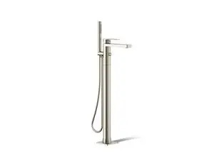 KOHLER Parallel Floor-mount Bath Filler Trim With Handshower - Vibrant Brushed Nickel
