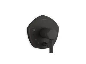 KOHLER Occasion Rite-temp Valve Trim With Push-button Diverter And Lever Handle - Matte Black