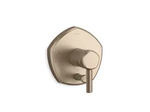KOHLER Occasion Rite-temp Valve Trim With Push-button Diverter And Lever Handle - Vibrant Brushed Bronze