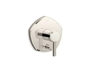 KOHLER Occasion Rite-temp Valve Trim With Push-button Diverter And Lever Handle - Vibrant Polished Nickel