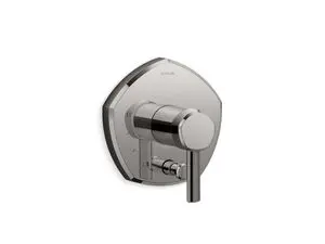 KOHLER Occasion Rite-Temp Valve Trim With Push-button Diverter And Lever Handle Vibrant Titanium