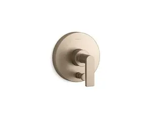 KOHLER Composed Rite-temp Valve Trim With Push-button Diverter And Lever Handle - Vibrant Brushed Bronze