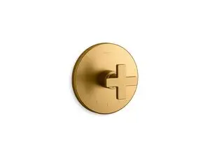 KOHLER Composed Mastershower Temperature Control Valve Trim With Cross Handle - Vibrant Brushed Moderne Brass